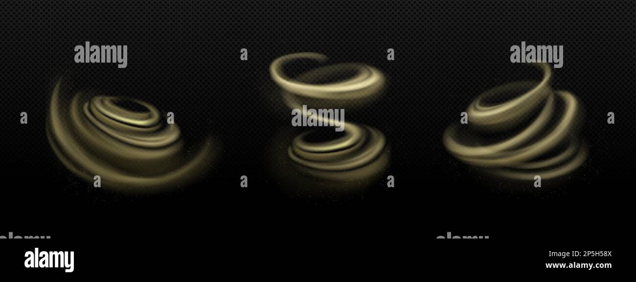 Isolated dust sand and wind flow vector effect on transparent ...