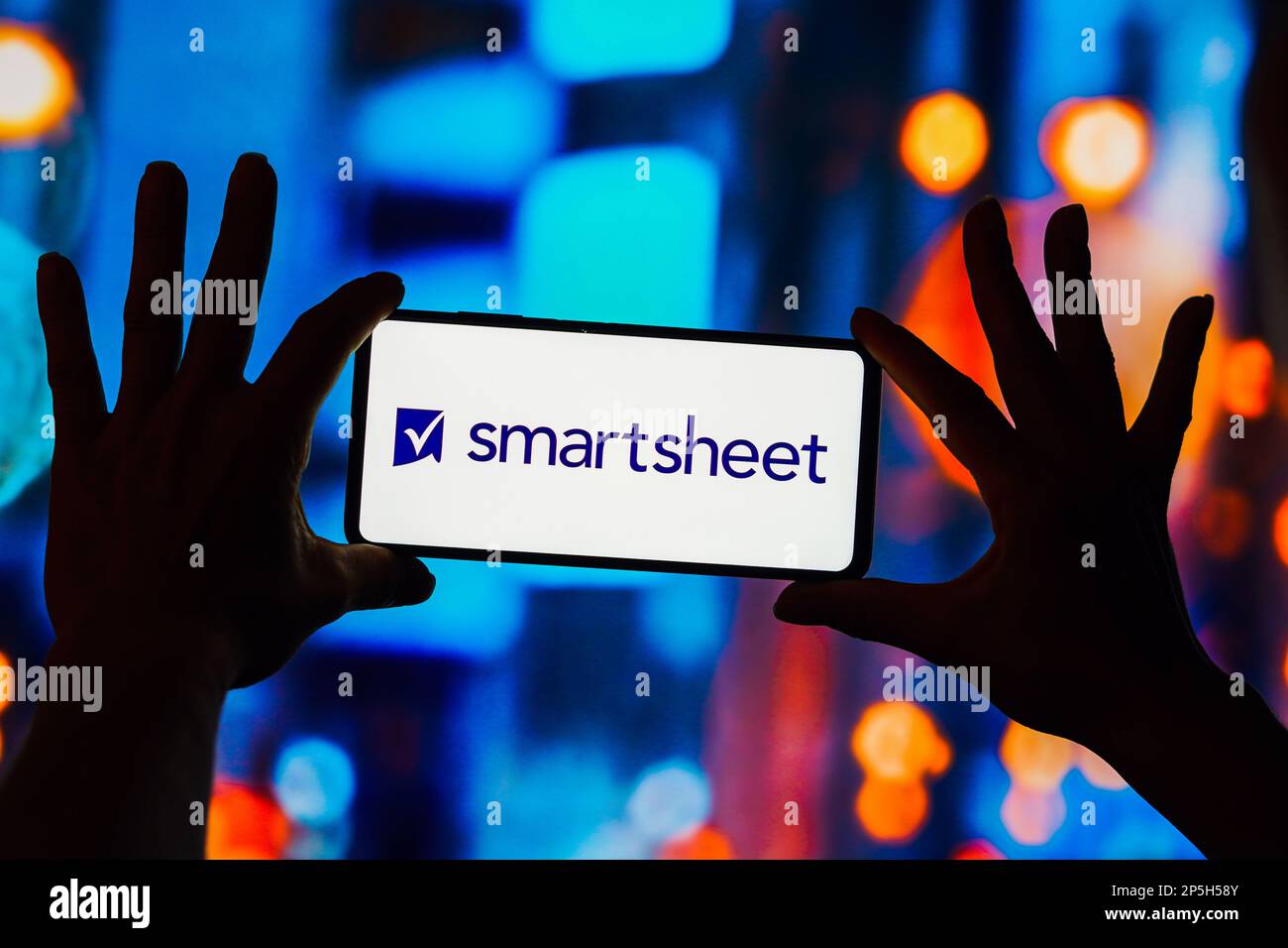 Brazil. 06th Mar, 2023. In this photo illustration, the Smartsheet logo seen displayed on a ...