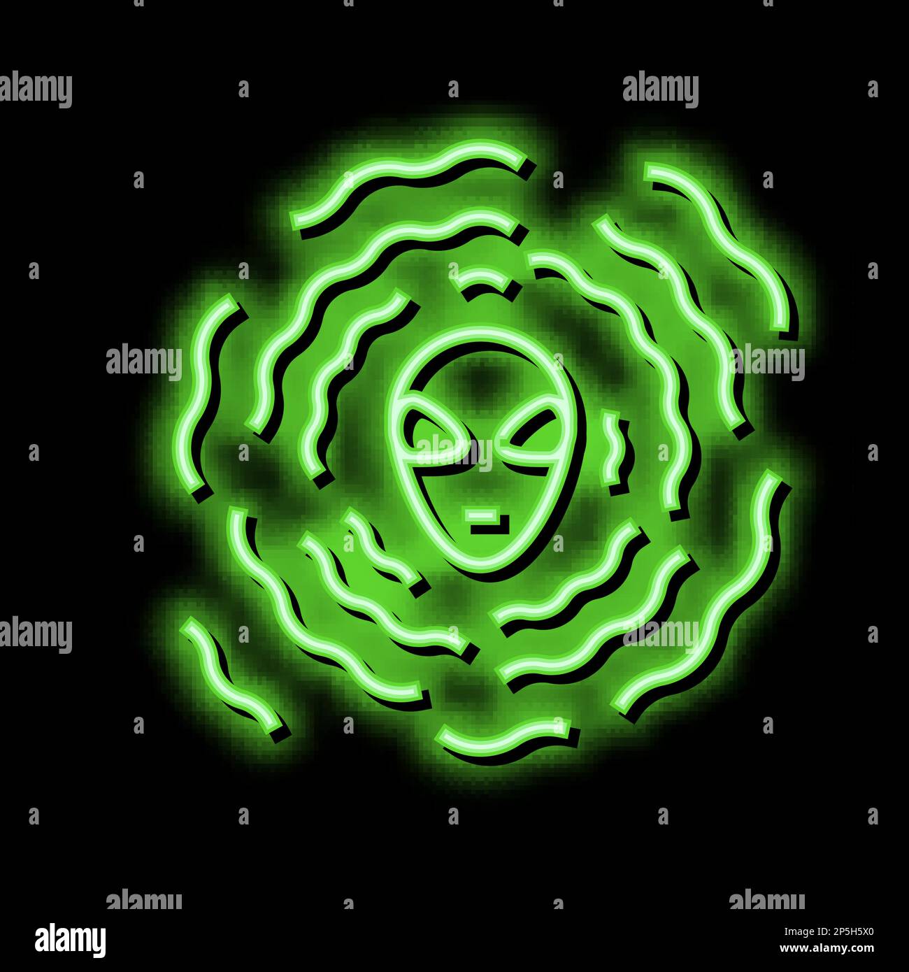 alien vibration neon glow icon illustration Stock Vector Image & Art ...