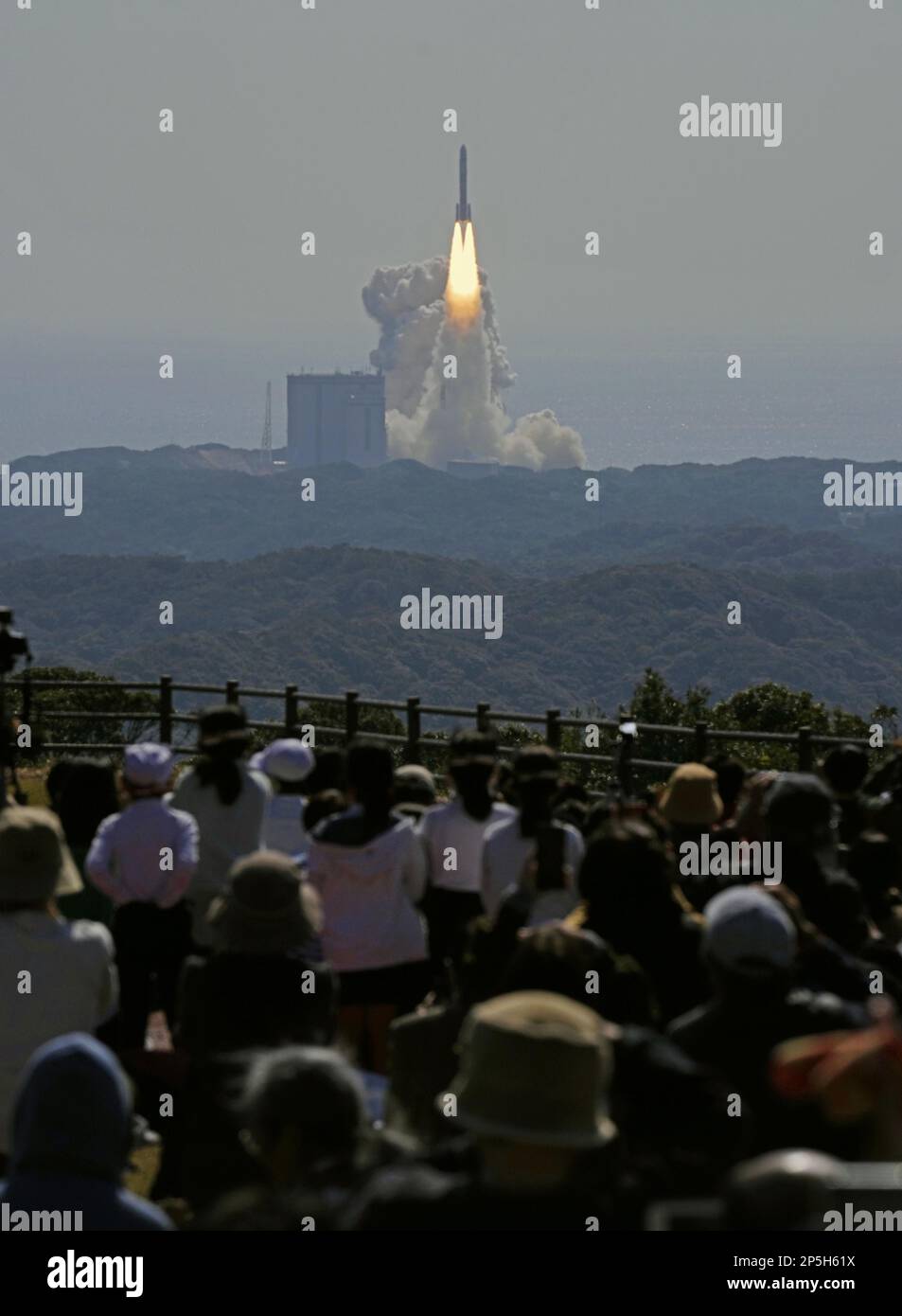 Minamitane, Japan, March 7, 2023, Observers watch as Japan's H3 rocket ...