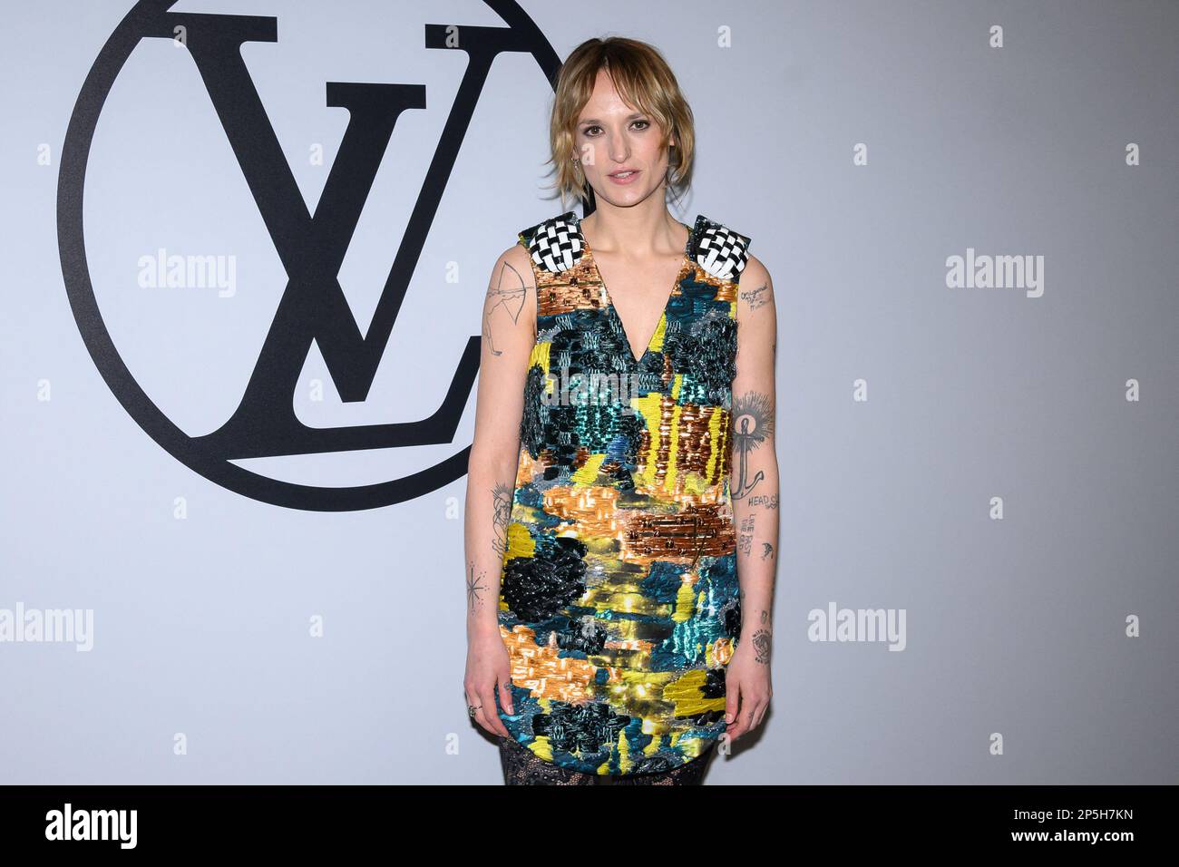 Agathe Rousselle attends the Louis Vuitton Womenswear Fall Winter 2023 ...