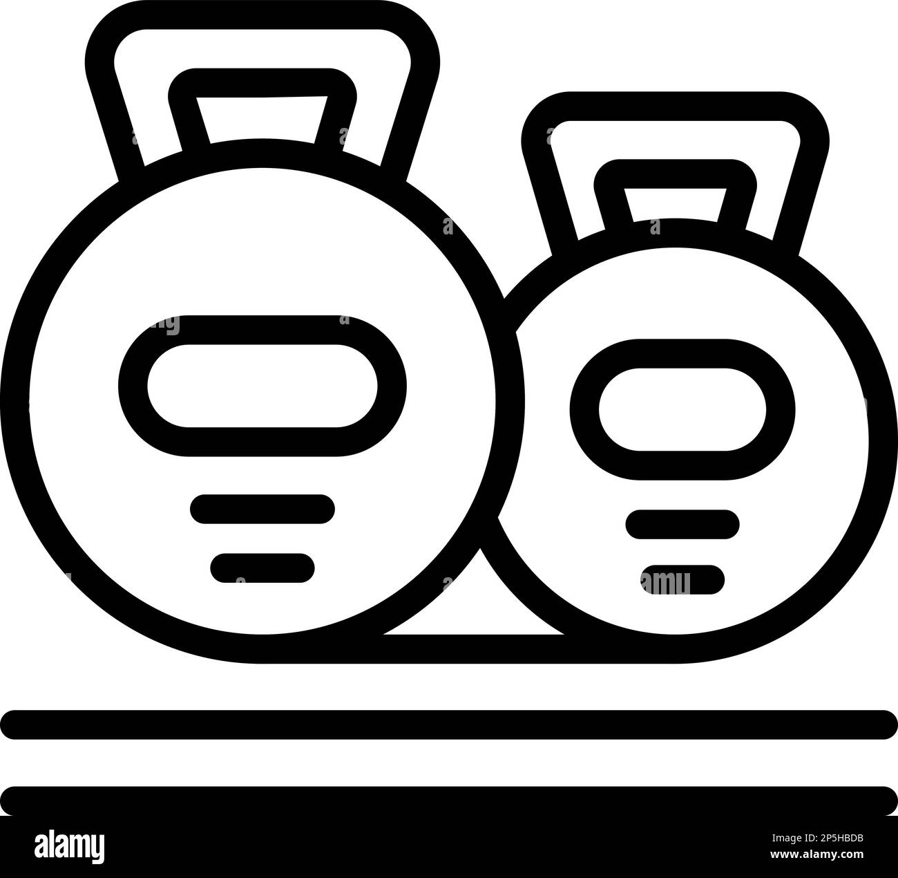 Gym weights icon outline vector. Goods shop. Sport store Stock Vector ...