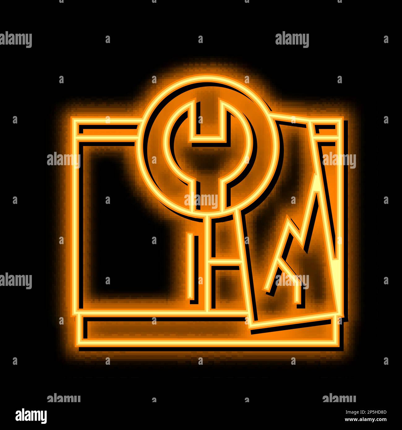 repair furniture neon glow icon illustration Stock Vector Image & Art ...