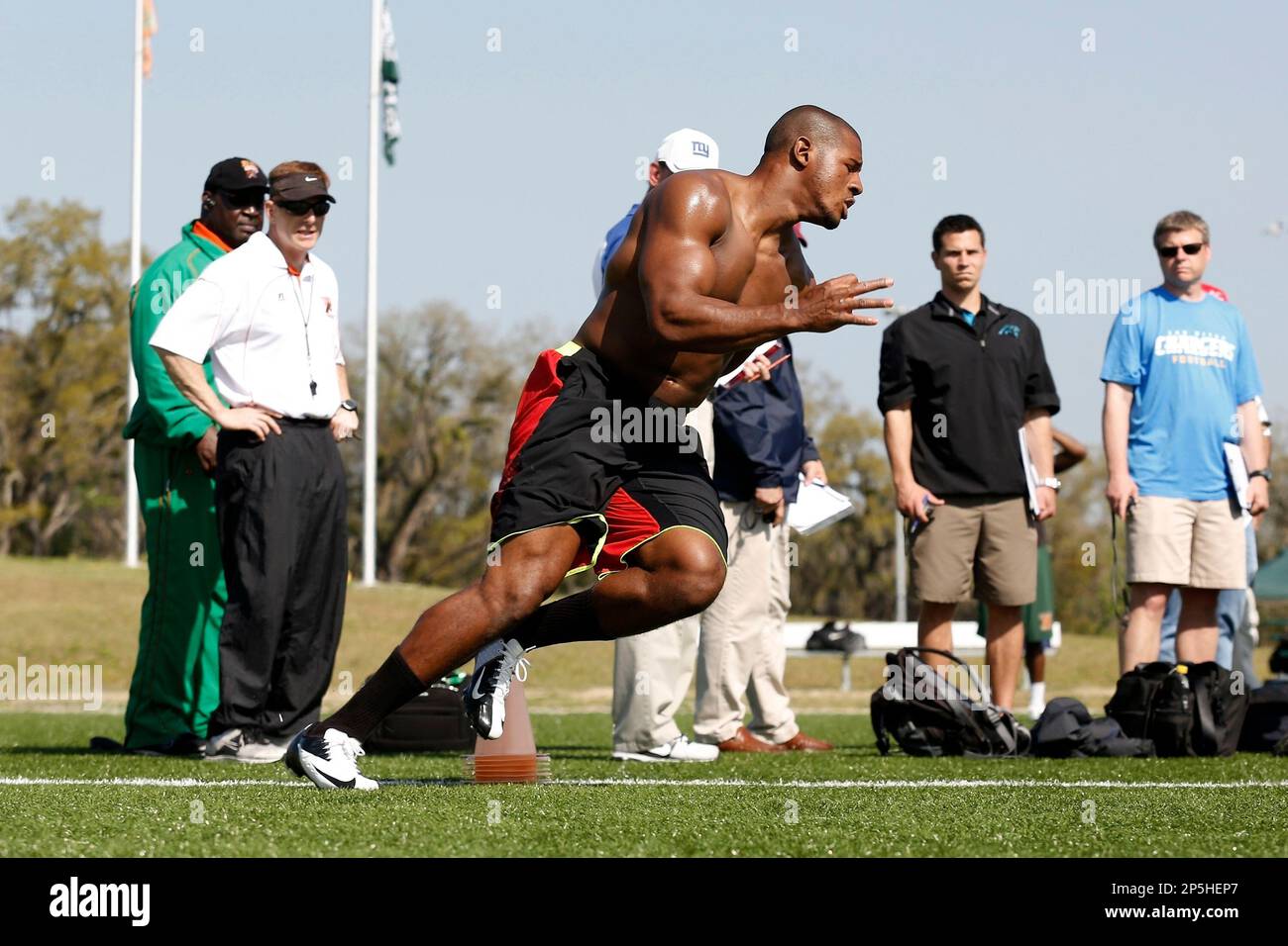 Former Florida A&M Rattlers Linebacker Brandon Hepburn during Pro Day ...