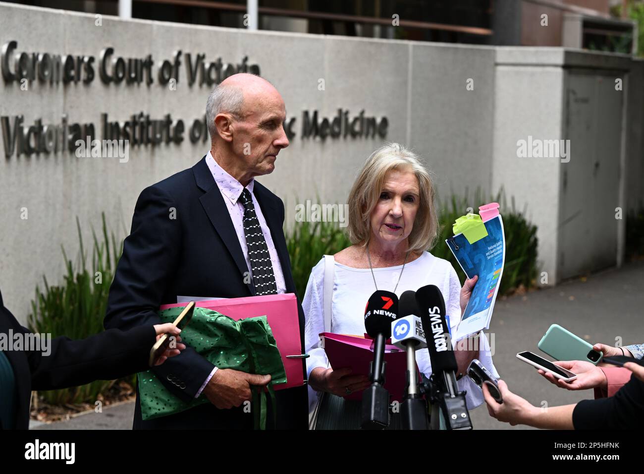 Dr Brian Moylan (left) and Marg Moylan, parents of Annie O’Brien speak ...