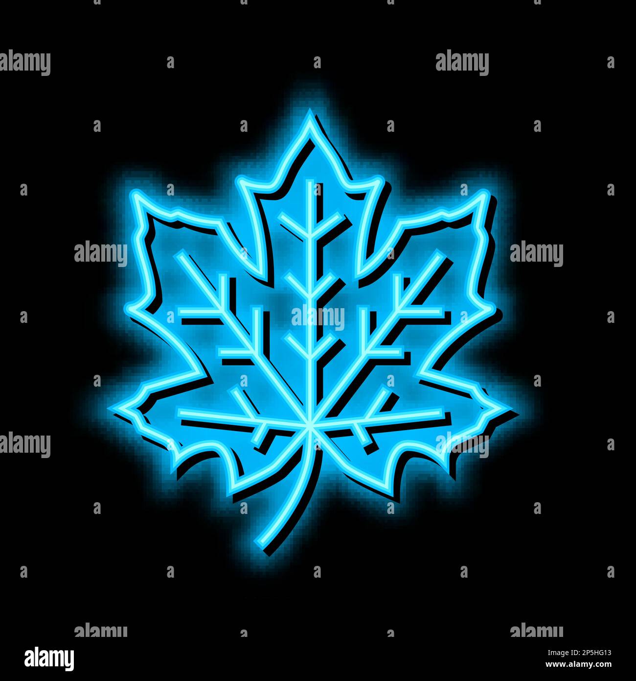 maple tree leaf neon glow icon illustration Stock Vector Image & Art ...