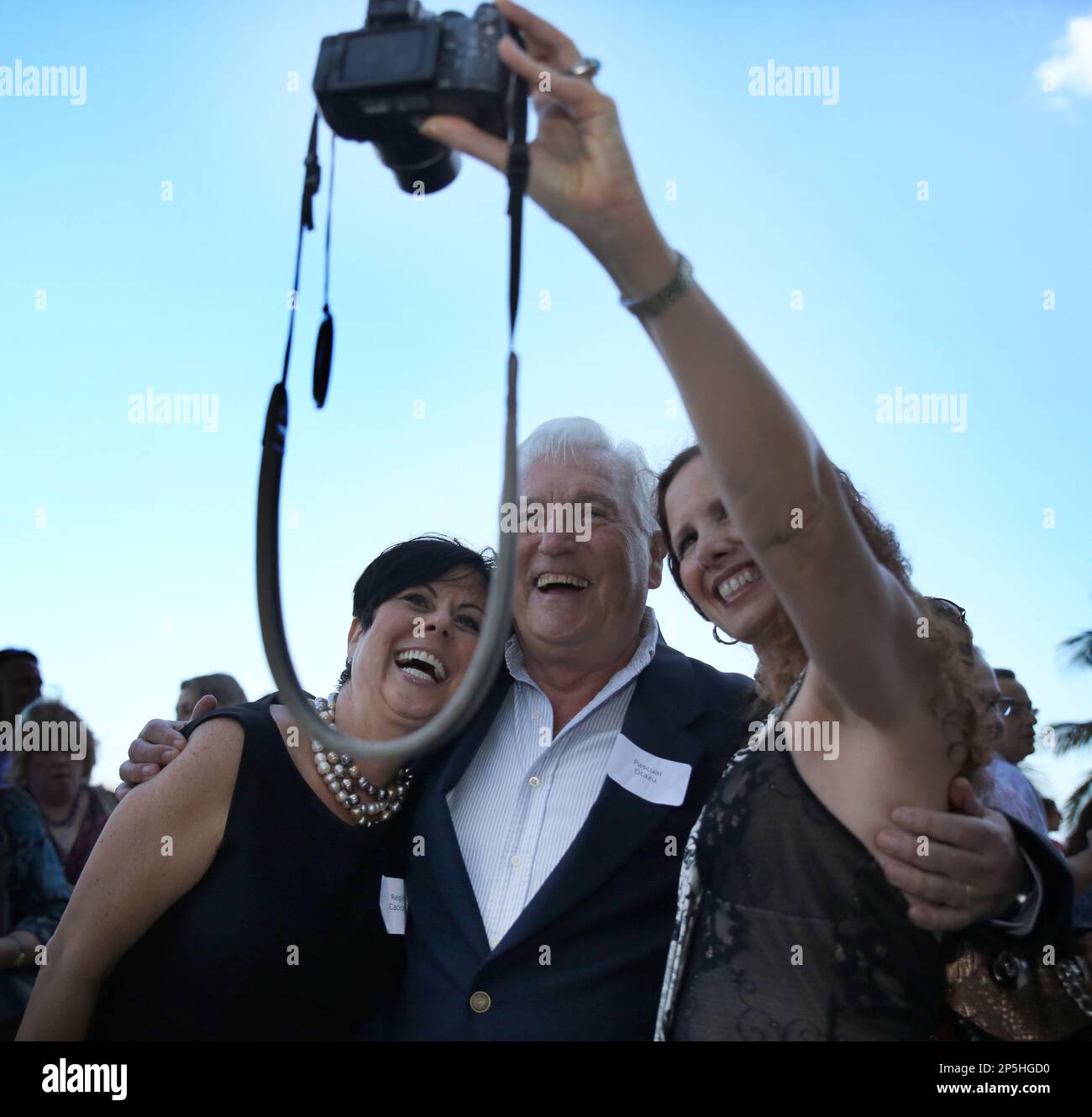 Former Herald employees Regina Cacicedo left, Pascual Otazu , center ...