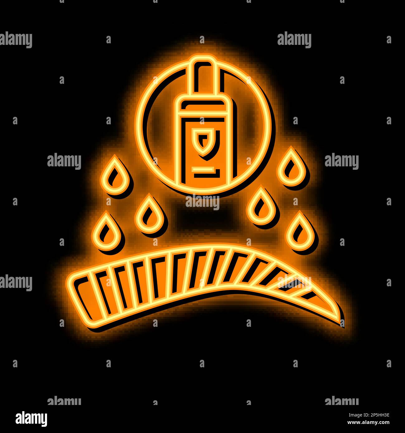 waterproof eyebrow neon glow icon illustration Stock Vector Image & Art ...