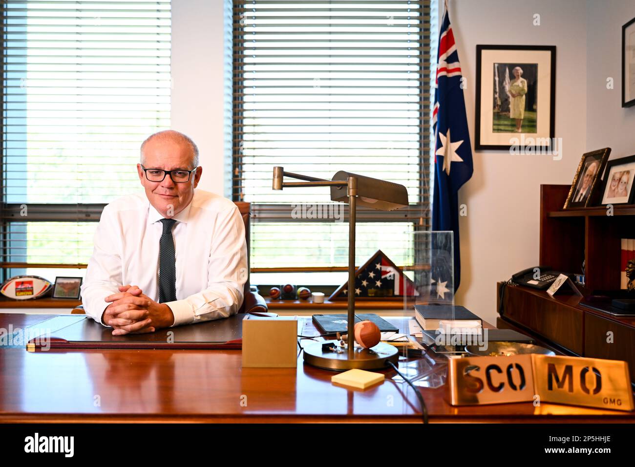 Former Australian Prime Minister Scott Morrison poses for photographs ...