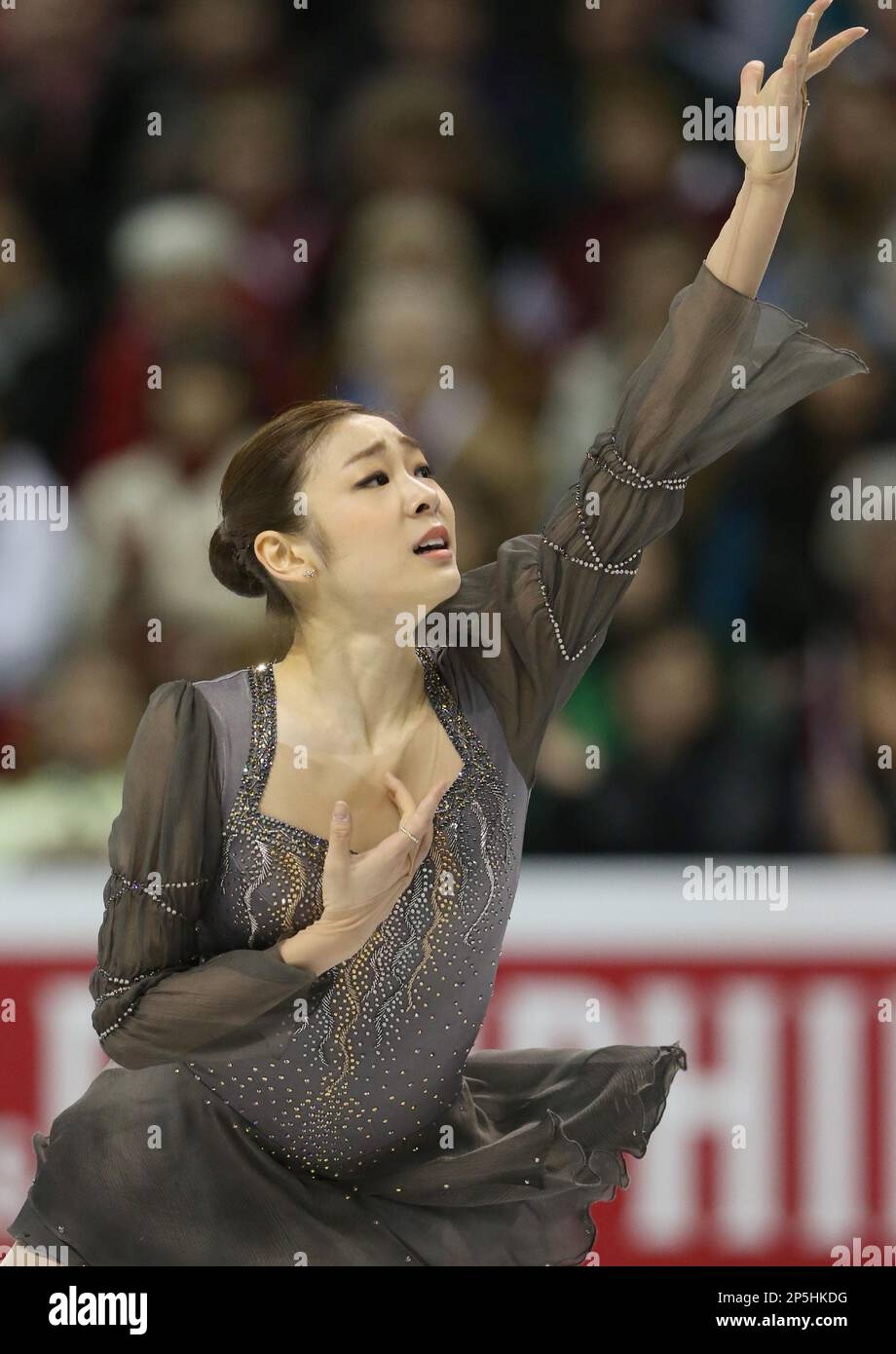 Yuna Kim of South Korea performs during the women's free skate program ...