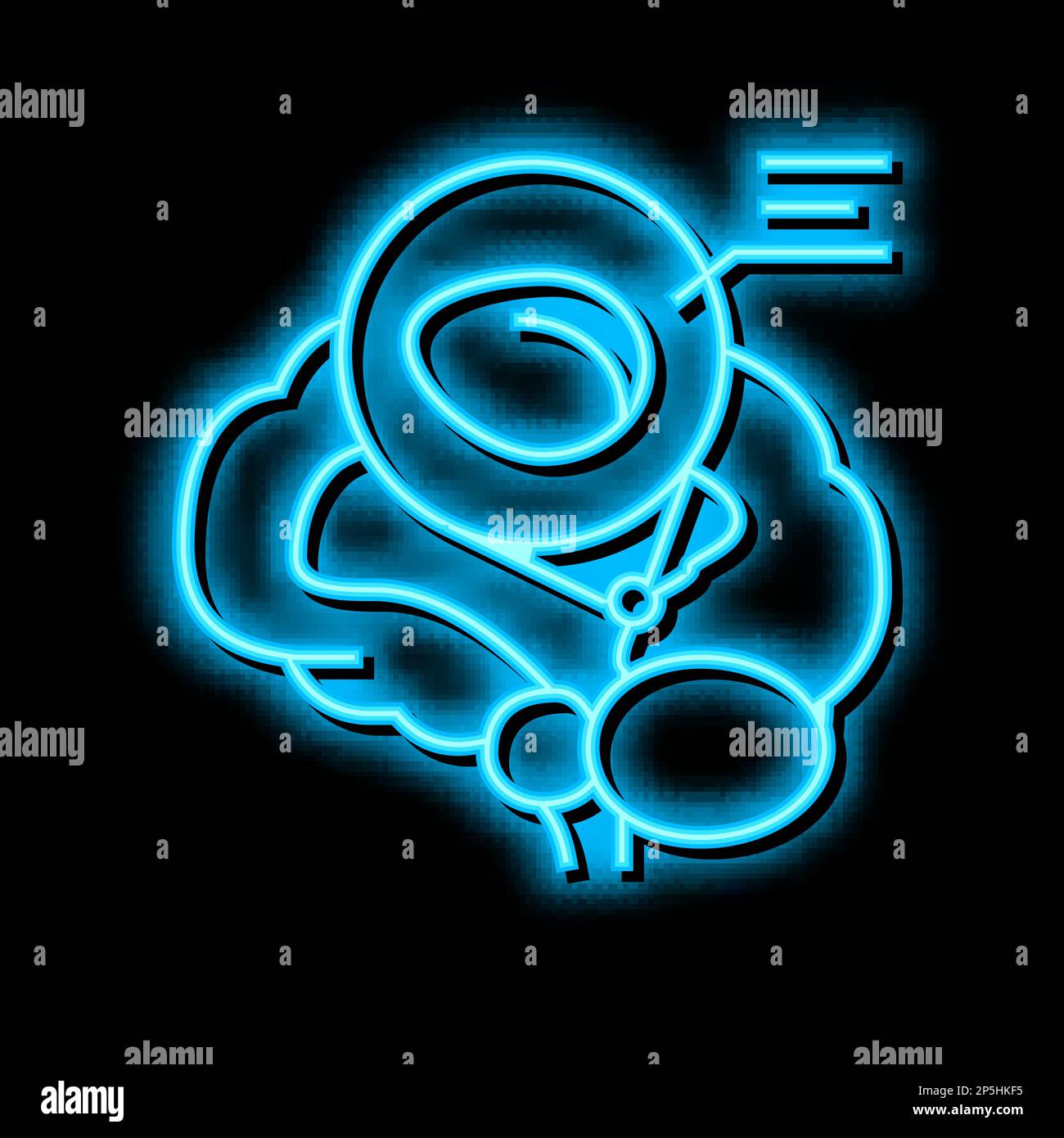 pineal gland endocrinology neon glow icon illustration Stock Vector ...