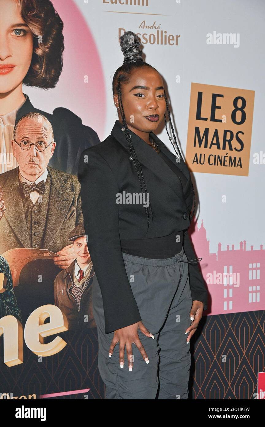 Paris, France. 06th Mar, 2023. Amisse Music attending the premiere of 'Mon crime' held at UGC ...