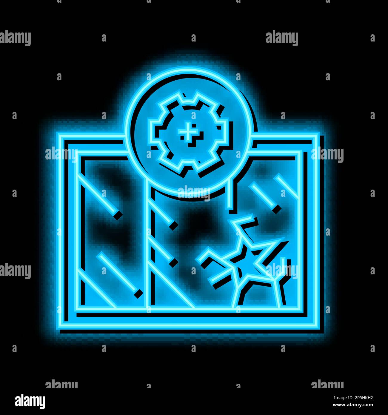 window repair neon glow icon illustration Stock Vector Image & Art - Alamy