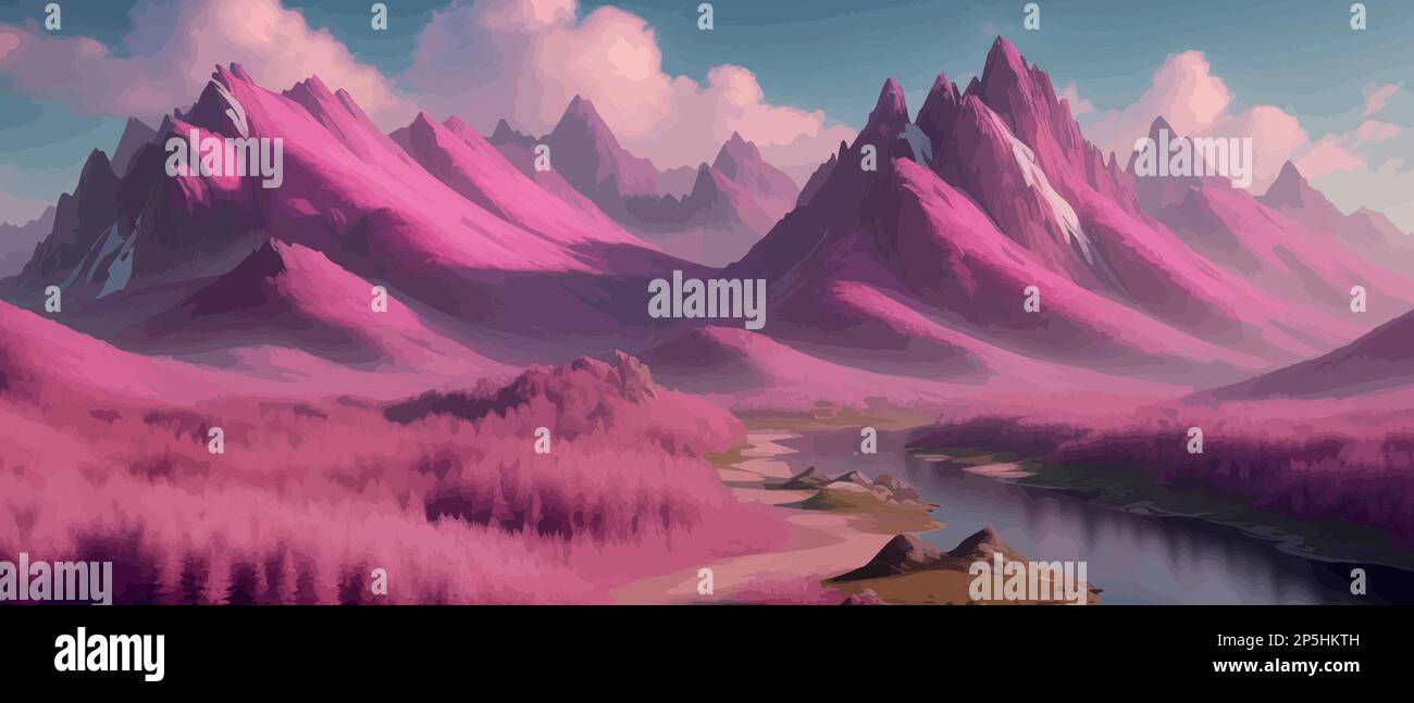 Background material landscapes Stock Vector Images - Alamy