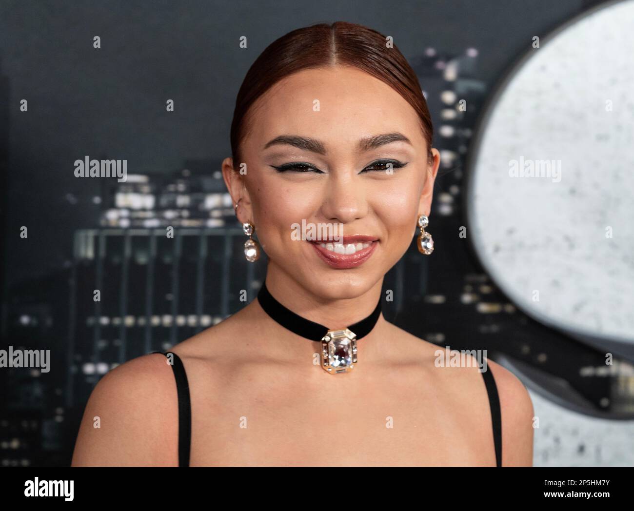 Devyn Nekoda attends the world premiere of "Scream VI" at AMC Lincoln ...