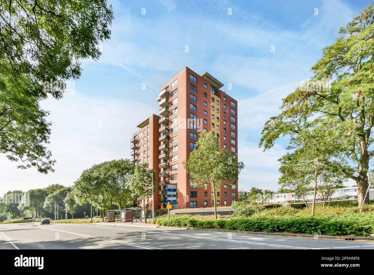 Amsterdam, Netherlands - 10 April, 2021: an apartment building on the ...