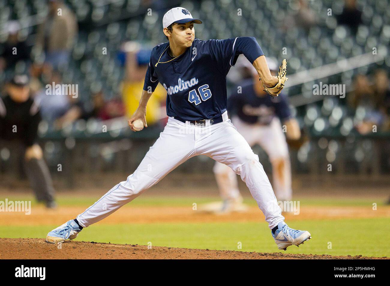 North Carolina Tar Heels pitcher Luis Paula #46 delivers during the ...