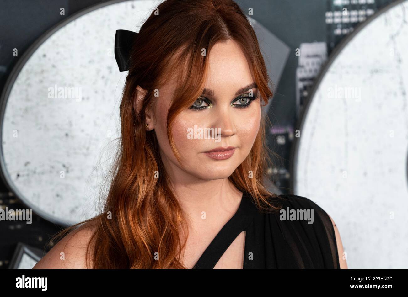 Liana Liberato attends the world premiere of "Scream VI" at AMC Lincoln ...