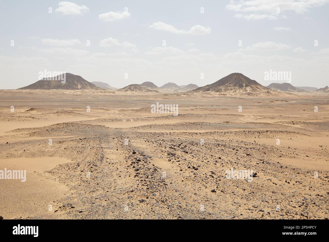 The Otherworldly Black Desert in Western Egypt Stock Photo - Alamy