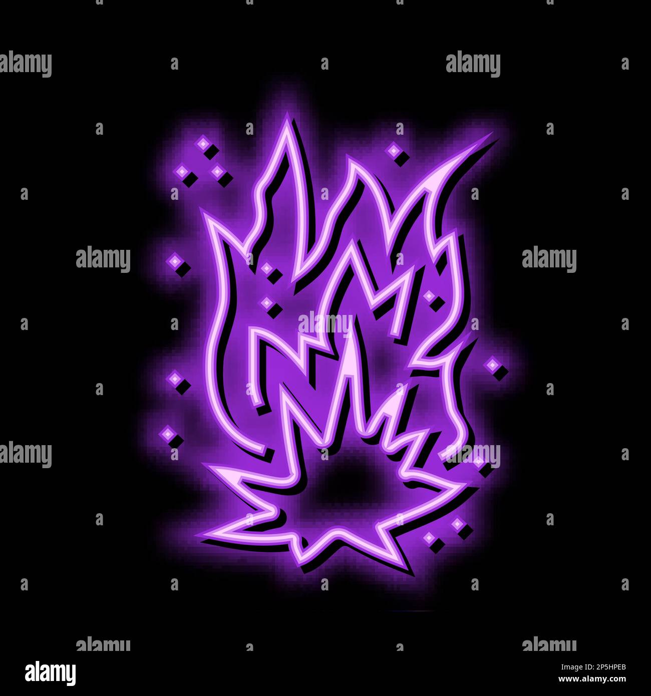sparkle fire neon glow icon illustration Stock Vector Image & Art - Alamy