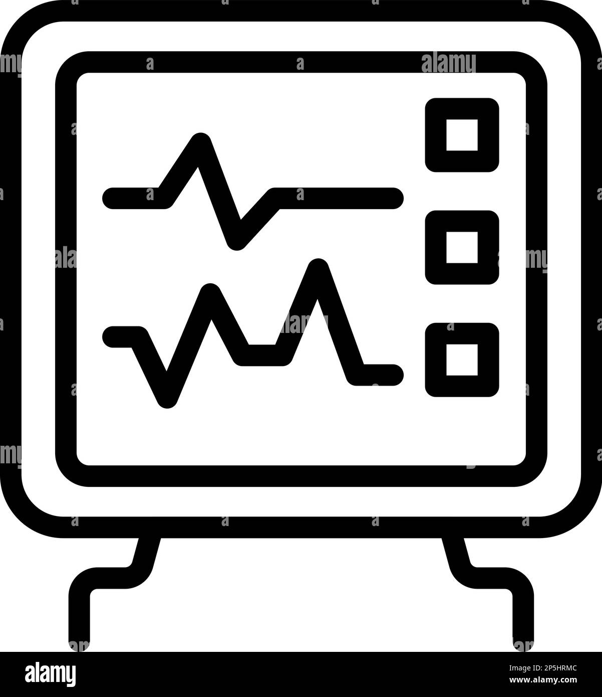 Heart rate monitor icon outline vector. Cardiac surgery. Clinic ...