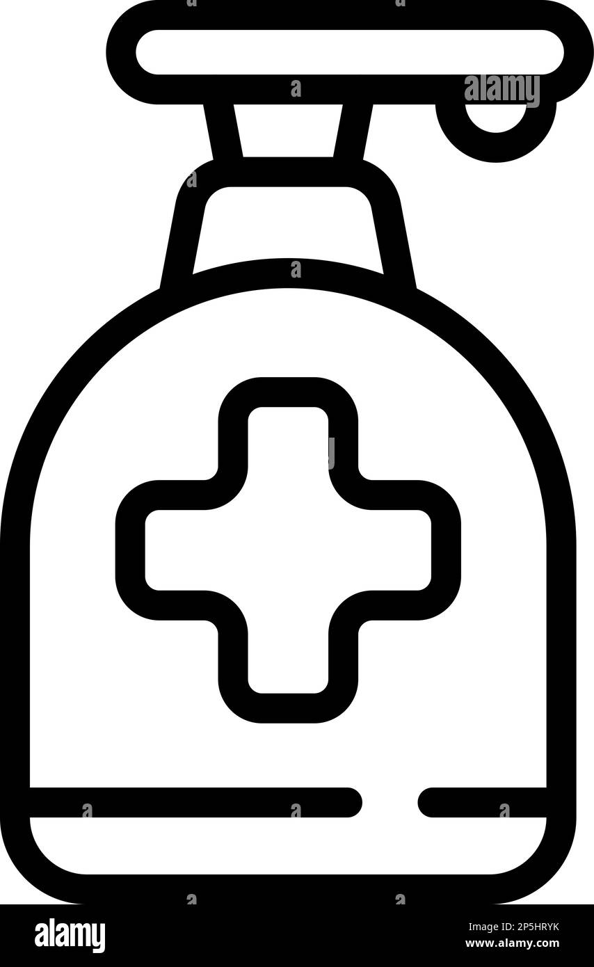 Medical spray icon outline vector. Clean hospital. Patient element ...
