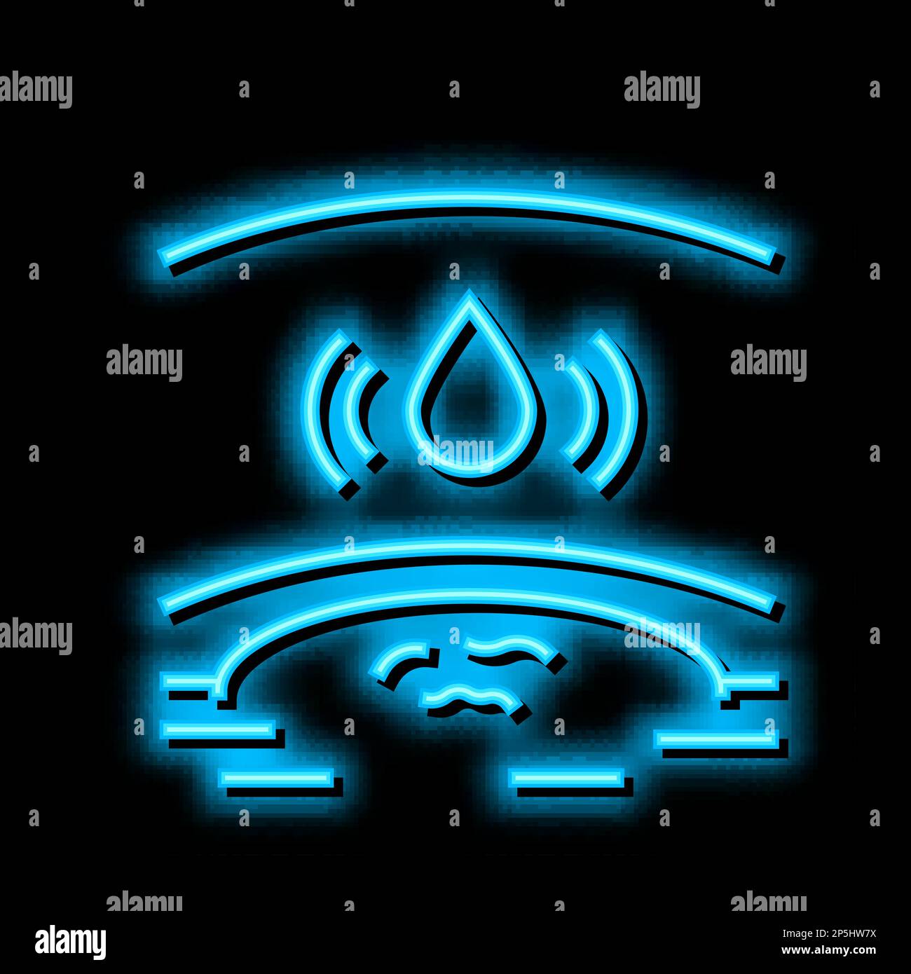 swelling health medical problem neon glow icon illustration Stock ...