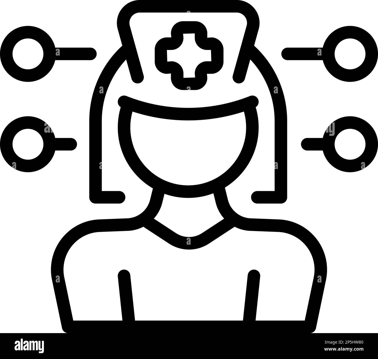 Medical nurse icon outline vector. Medicine surgeon. Clinic patient ...