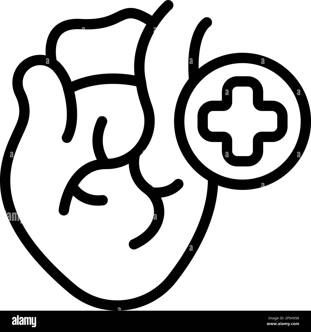 Patient heart icon outline vector. Medicine surgeon. Cardiac treatment ...