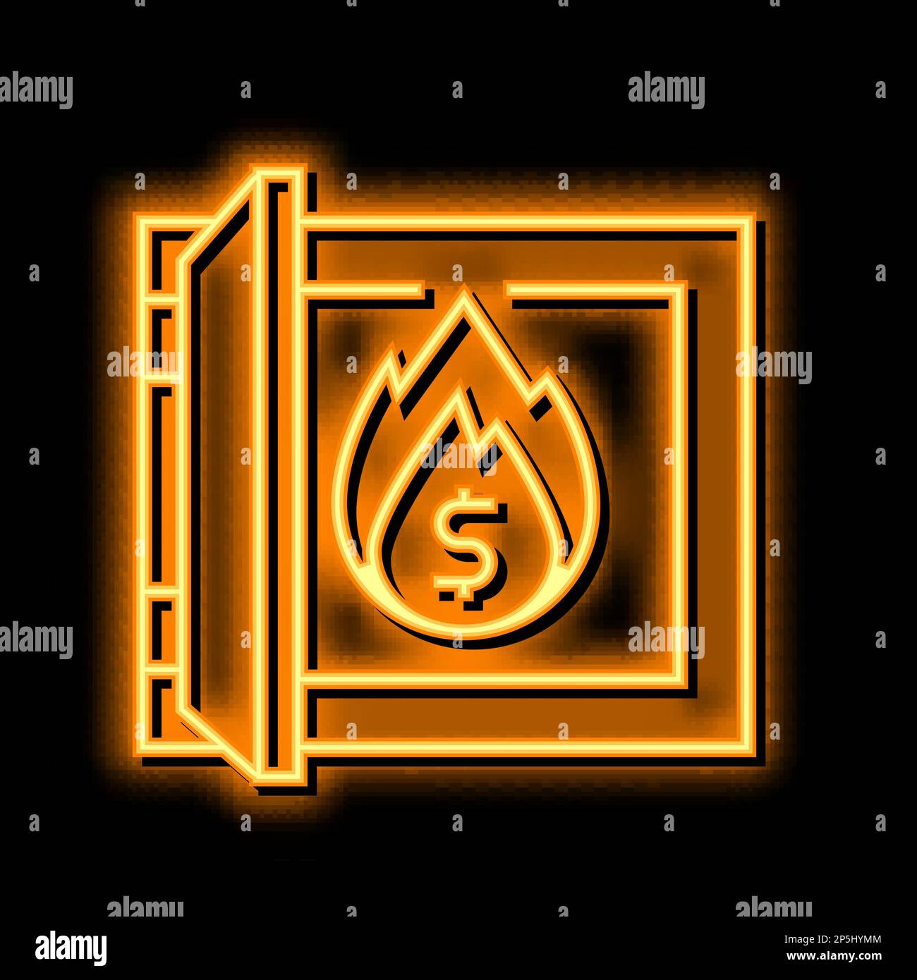 Asset Inflation Neon Glow Icon Illustration Stock Vector Image And Art