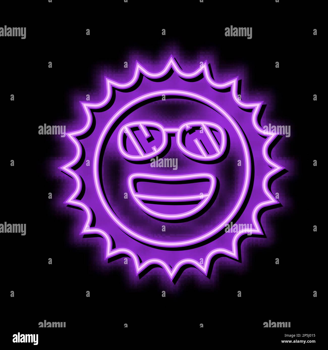 summertime sun neon glow icon illustration Stock Vector Image & Art - Alamy