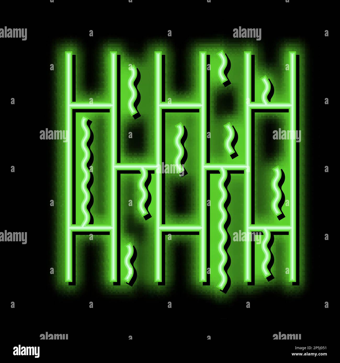 Bamboo Floor Neon Glow Icon Illustration Stock Vector Image And Art Alamy