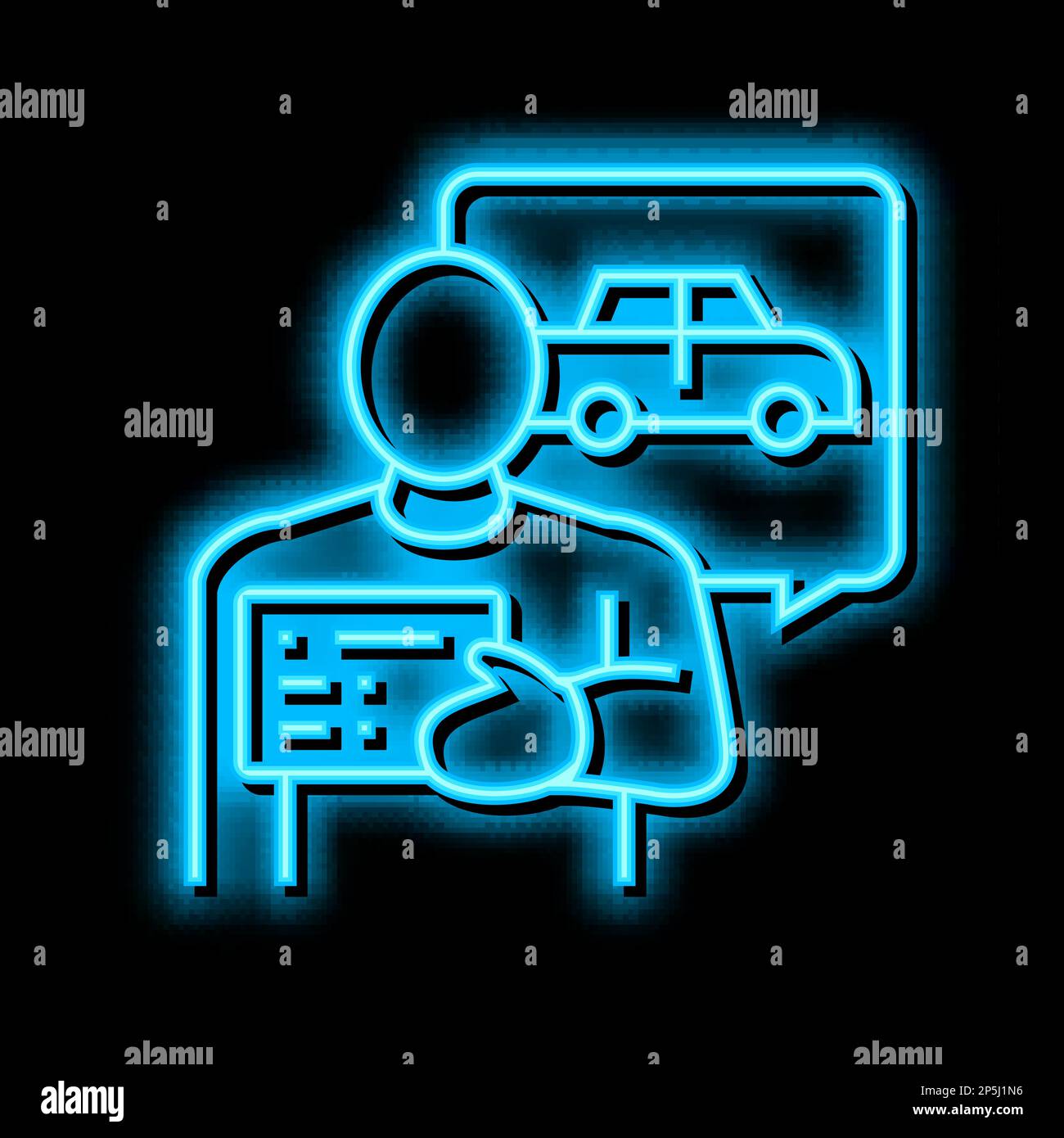 getting drivers license neon glow icon illustration Stock Vector Image ...