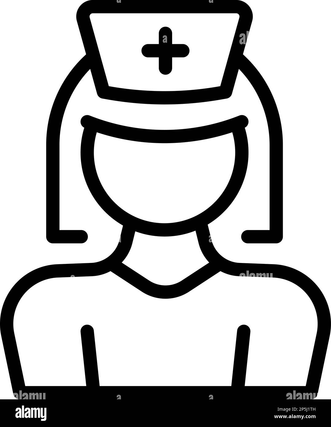 Medical nurse icon outline vector. Heart surgery. Clinic disease Stock ...