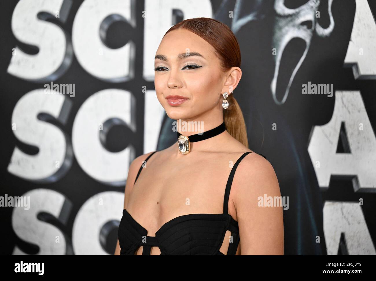 Devyn Nekoda attends the world premiere of "Scream VI" at AMC Lincoln ...