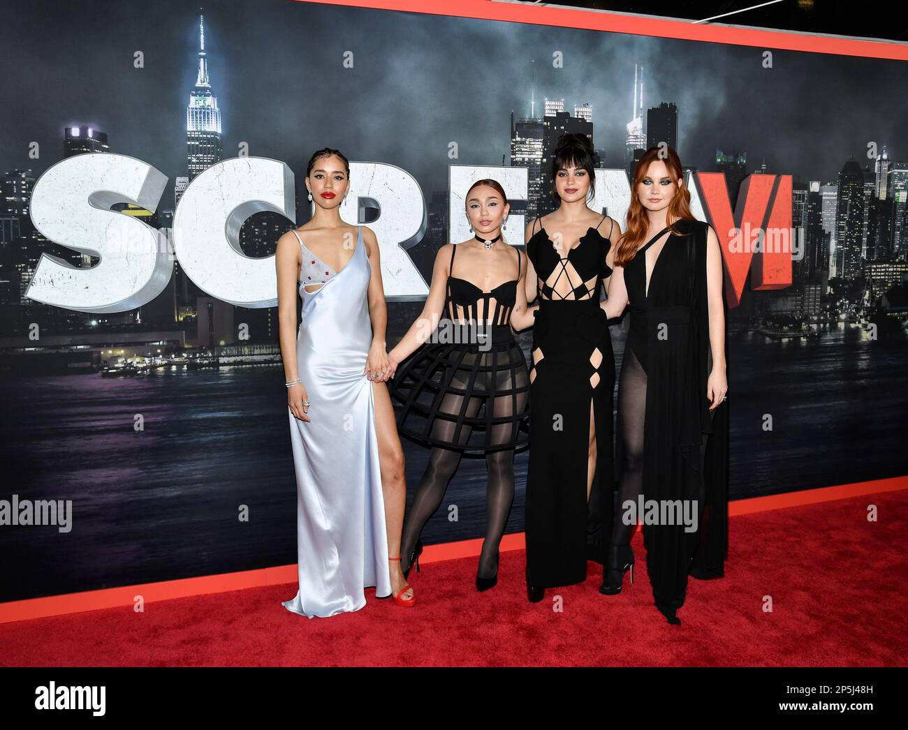 Jasmin Savoy Brown, left, Devyn Nekoda, Melissa Barrera and Liana ...