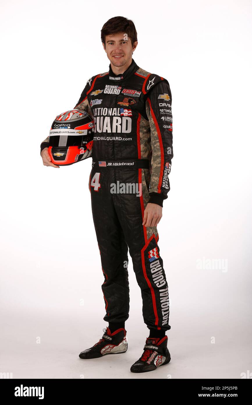 JR Hildebrand poses for a portrait during the IndyCar series media day ...