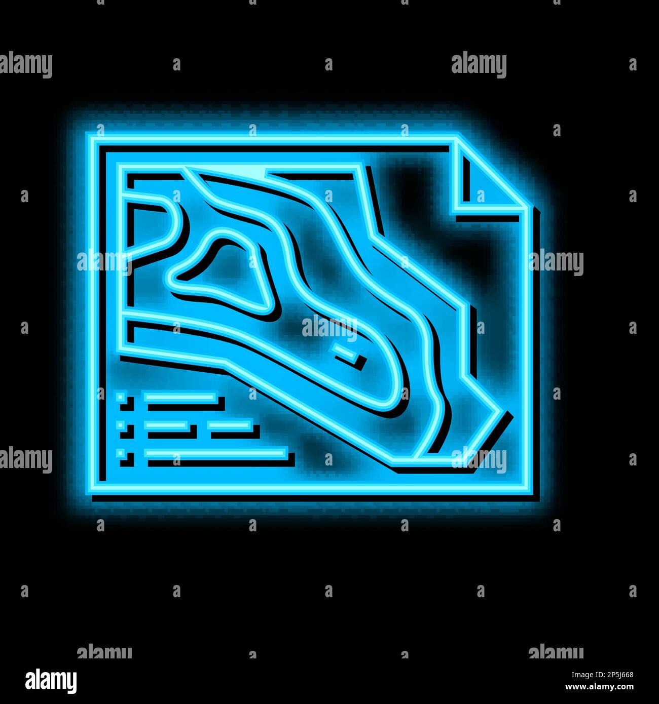 engineering and design quarry mining neon glow icon illustration Stock ...