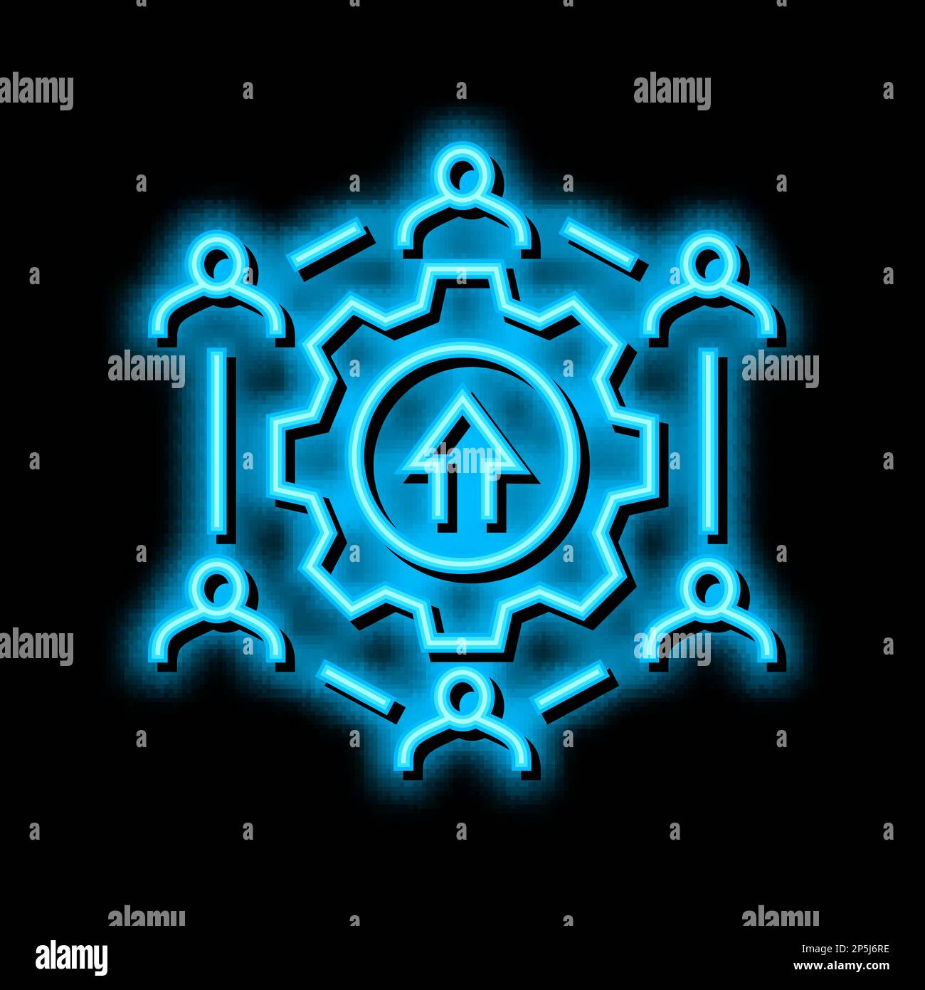 social development neon glow icon illustration Stock Vector Image & Art ...