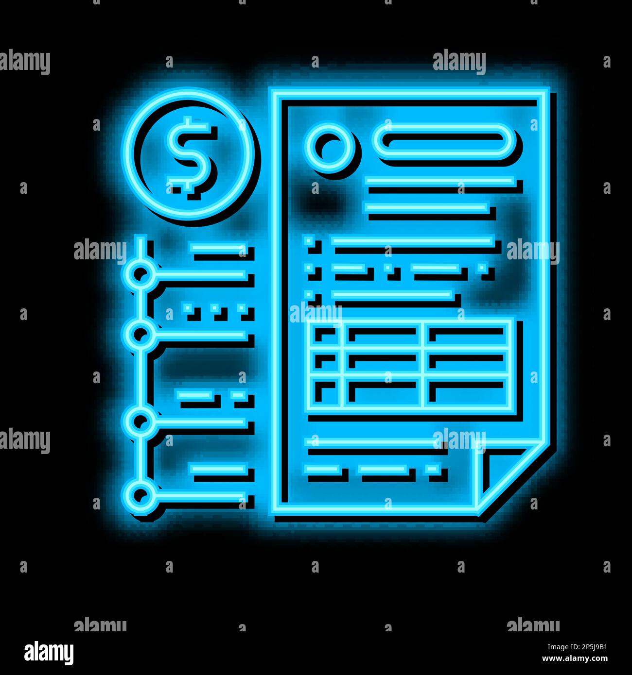 providing information on cash flow neon glow icon illustration Stock ...
