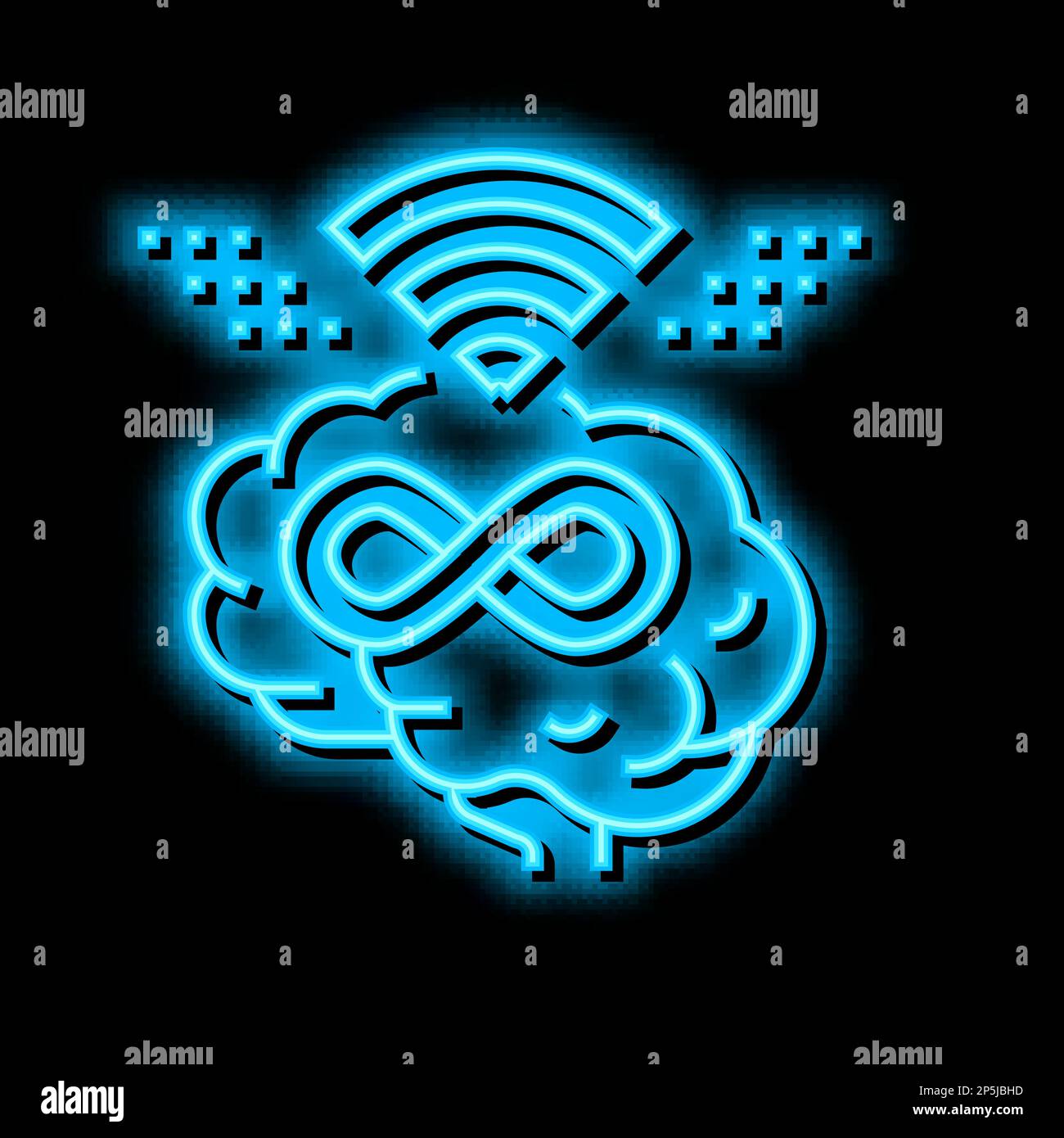 endless learning neon glow icon illustration Stock Vector Image & Art ...