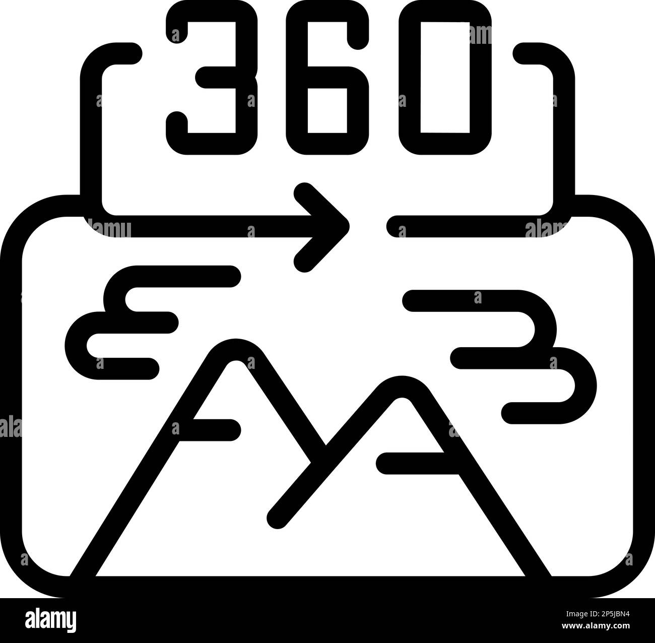 Vr tourism icon outline vector. Virtual tour. Mobile online Stock ...