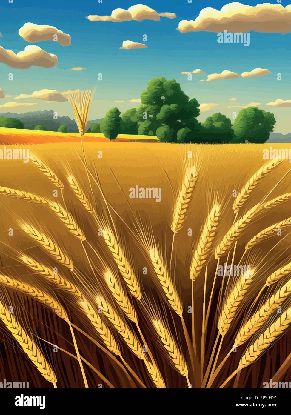 Open field crop production Stock Vector Images - Alamy