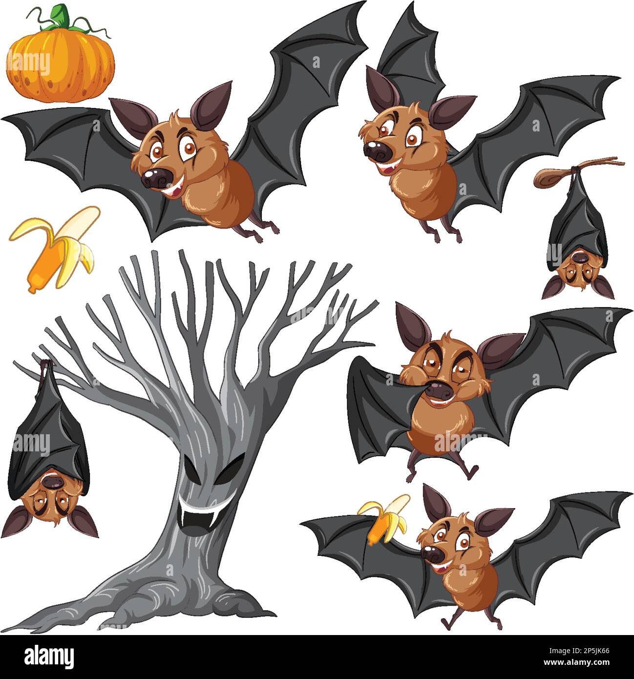 Set of mix bat character illustration Stock Vector Image & Art - Alamy