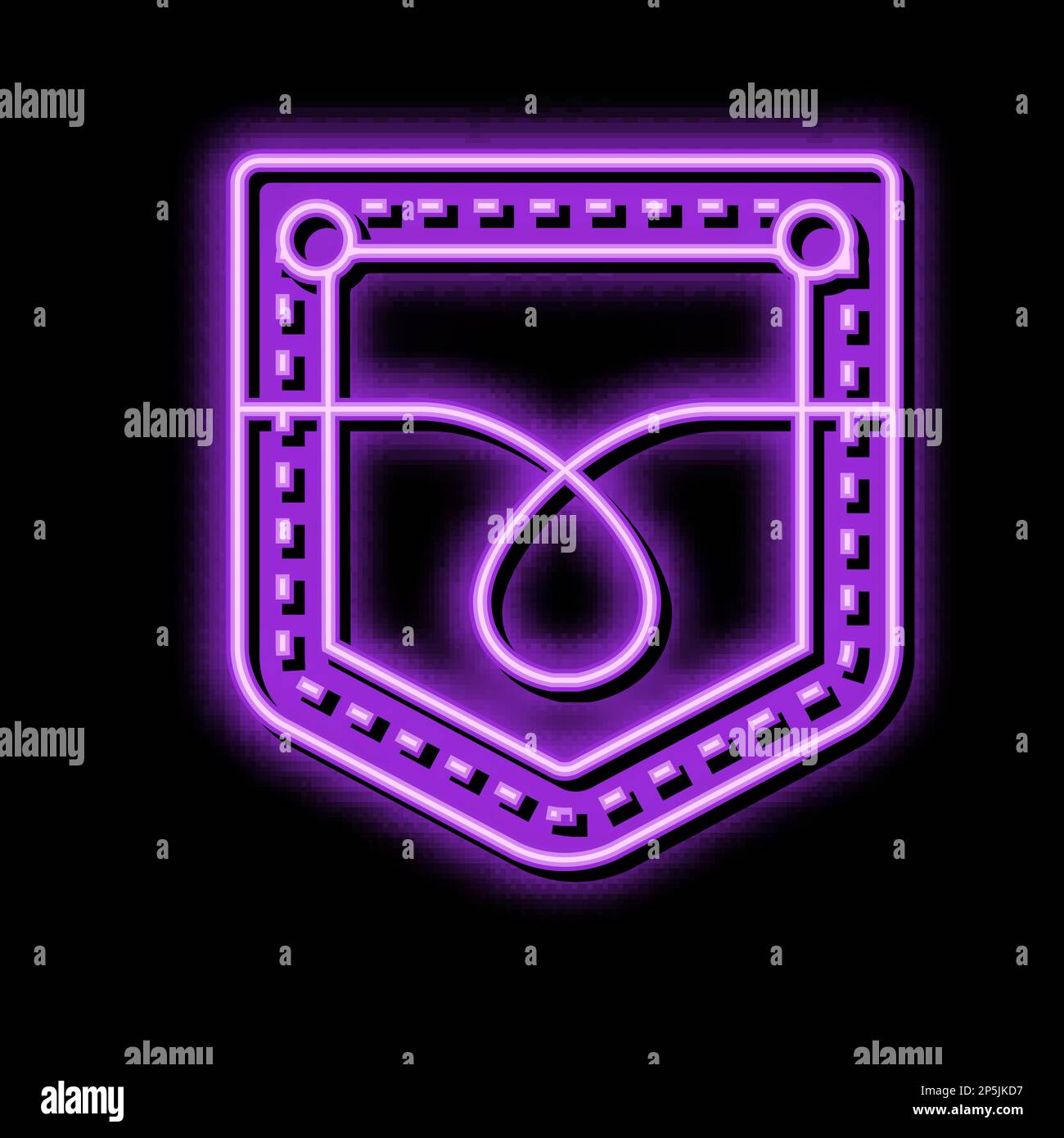 pocket denim neon glow icon illustration Stock Vector Image & Art - Alamy