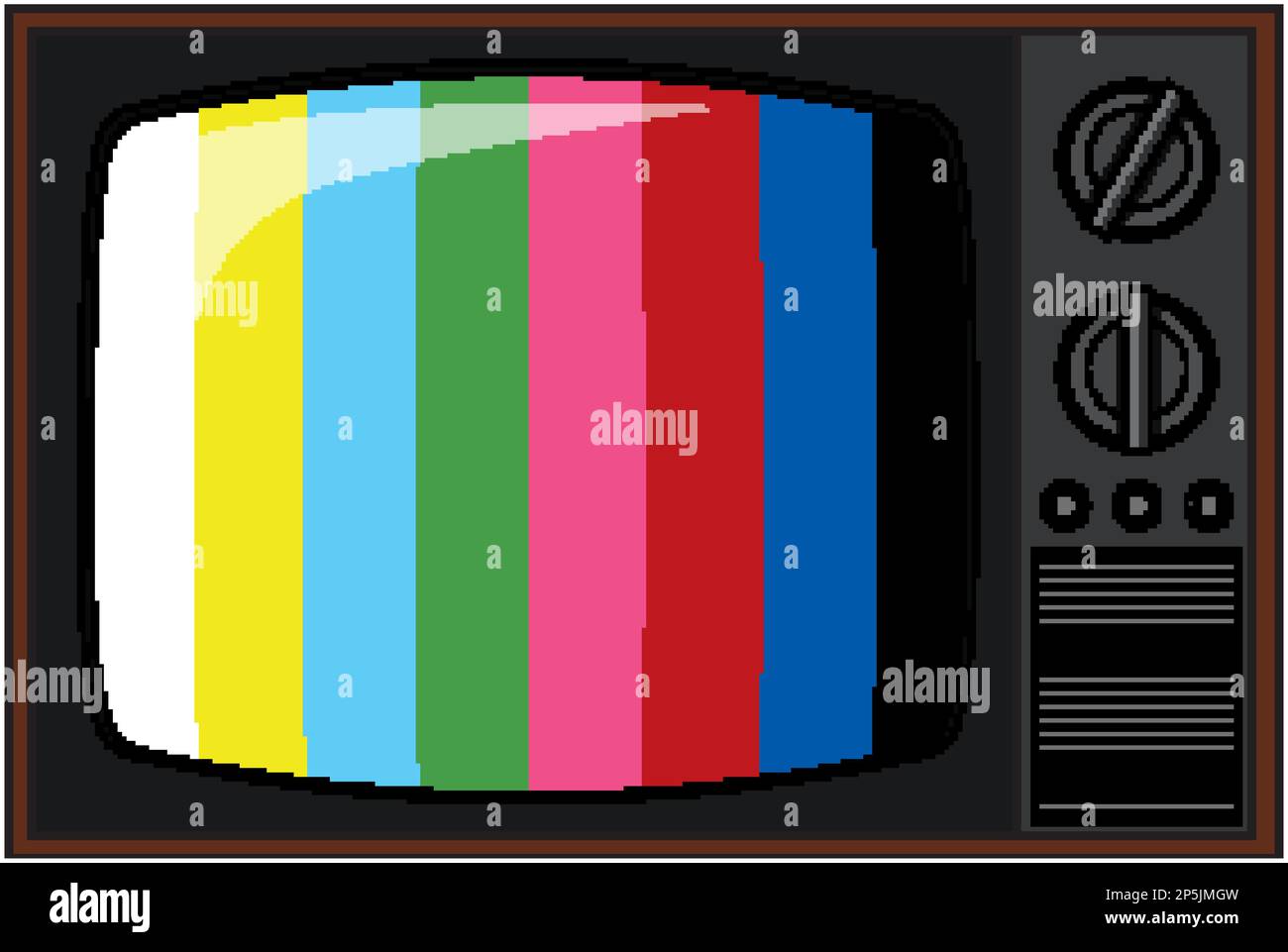 Black retro television isolated illustration Stock Vector Image & Art ...