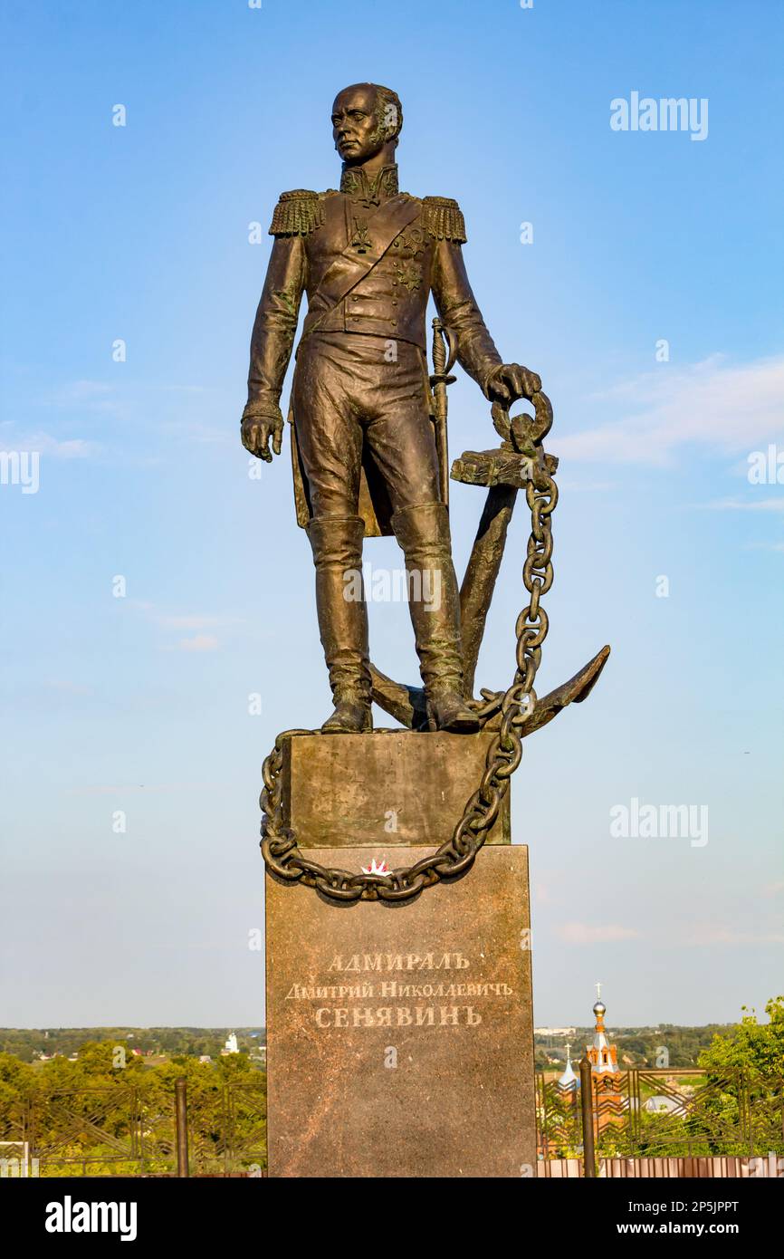 BOROVSK, RUSSIA - SEP. 2017: Monument to D.N. Senyavin - Russian ...