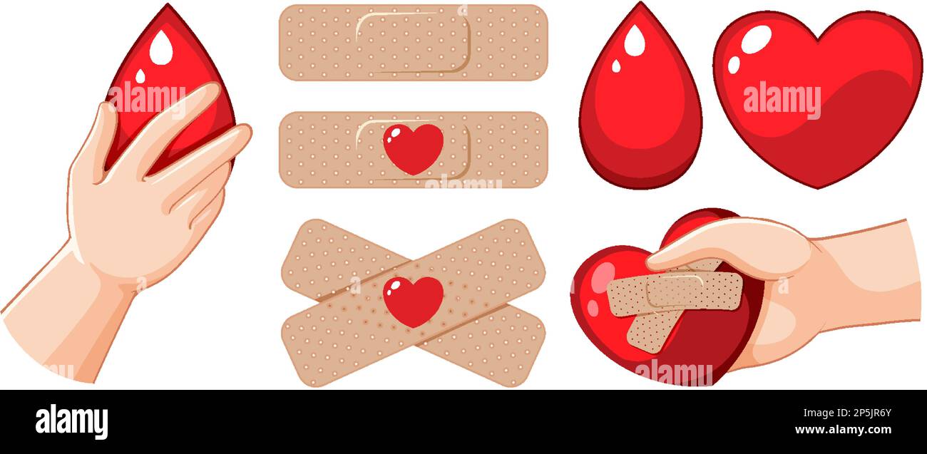 Human hand with blood icon for donation illustration Stock Vector Image ...
