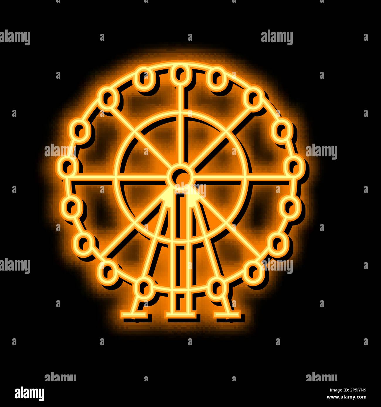 wheel ferris neon glow icon illustration Stock Vector Image & Art - Alamy