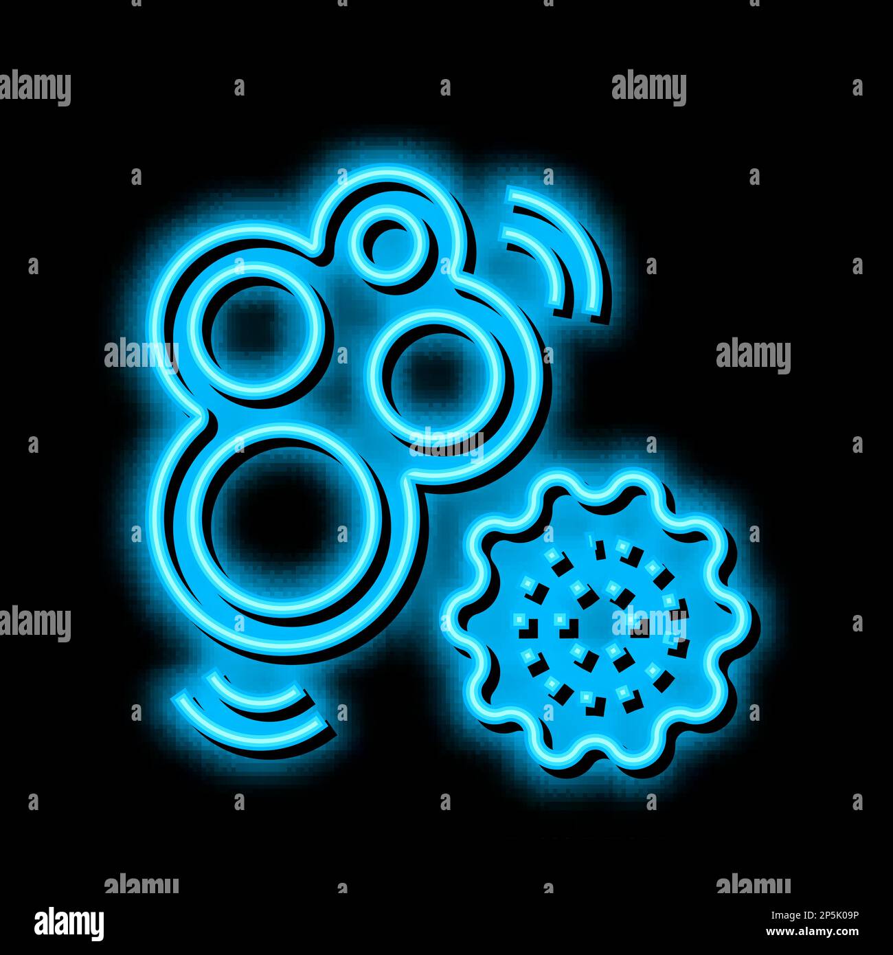 sensory play toys neon glow icon illustration Stock Vector Image & Art ...